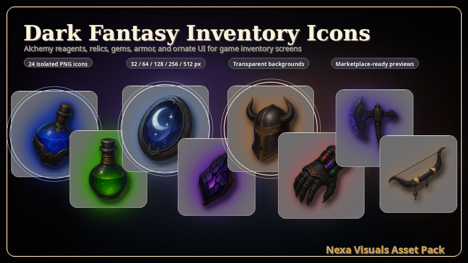 Dark Fantasy Inventory Icons Bundle - itch.io
