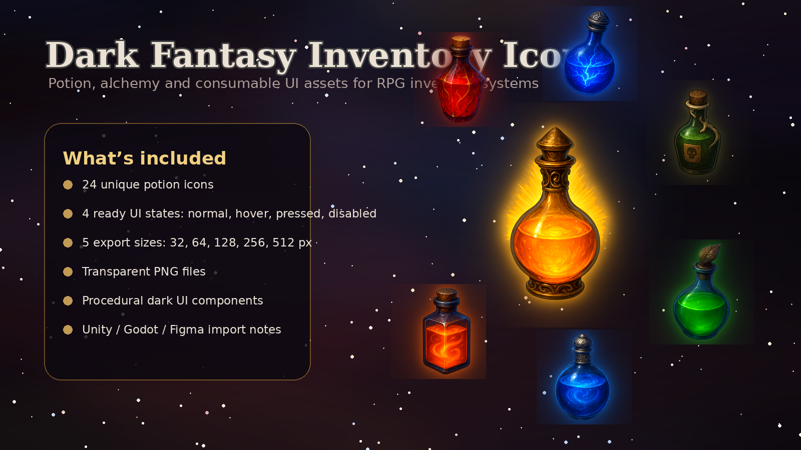 Dark Fantasy Inventory Icons Bundle - itch.io