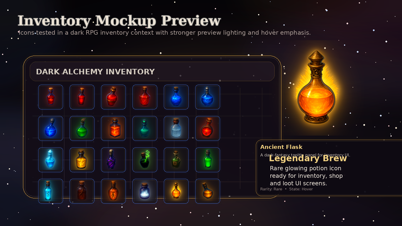 Dark Fantasy Inventory Icons Bundle - itch.io