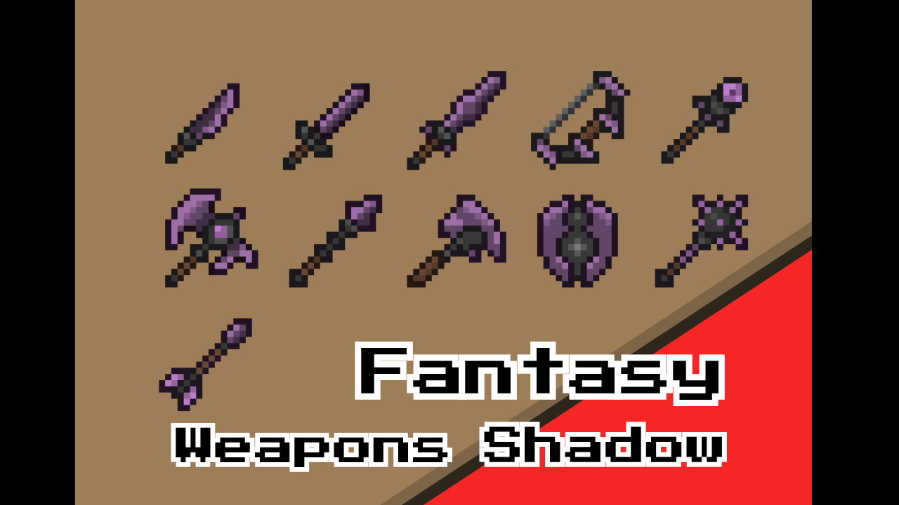 Update & Promo – Fantasy Weapons Shadows Pack 16×16 - Fantasy Weapons ...