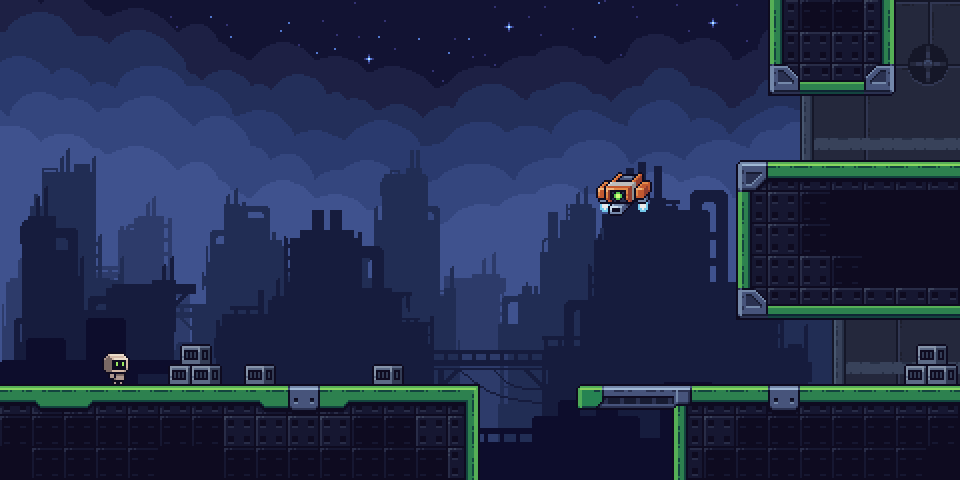Background wall rework - Sci-fi Platformer - 16x16 Asset Pack by Wrabit