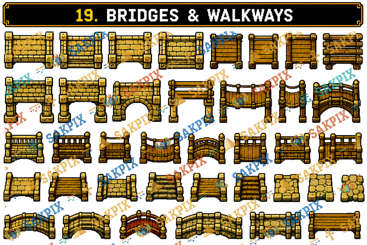 Ancient Egypt Megapack – Modular Pixel Art Tileset & Props Collection ...