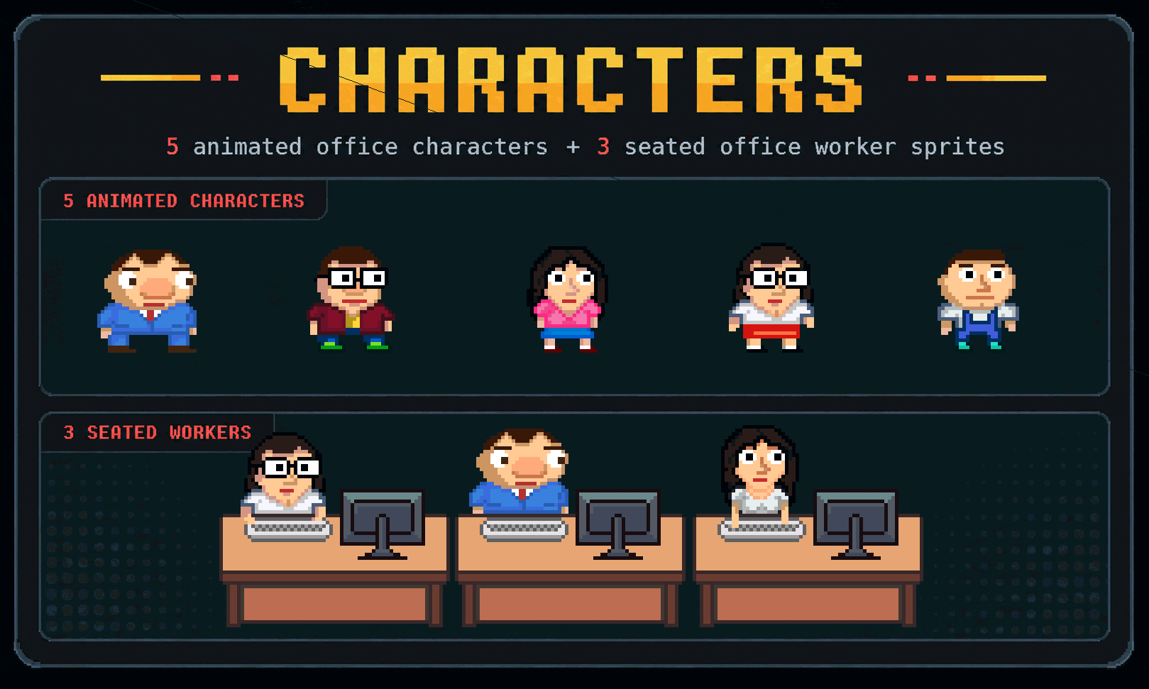 Pixel Office 32x32 v1.1 update - Pixel Office 32x32 - Top-Down Office ...