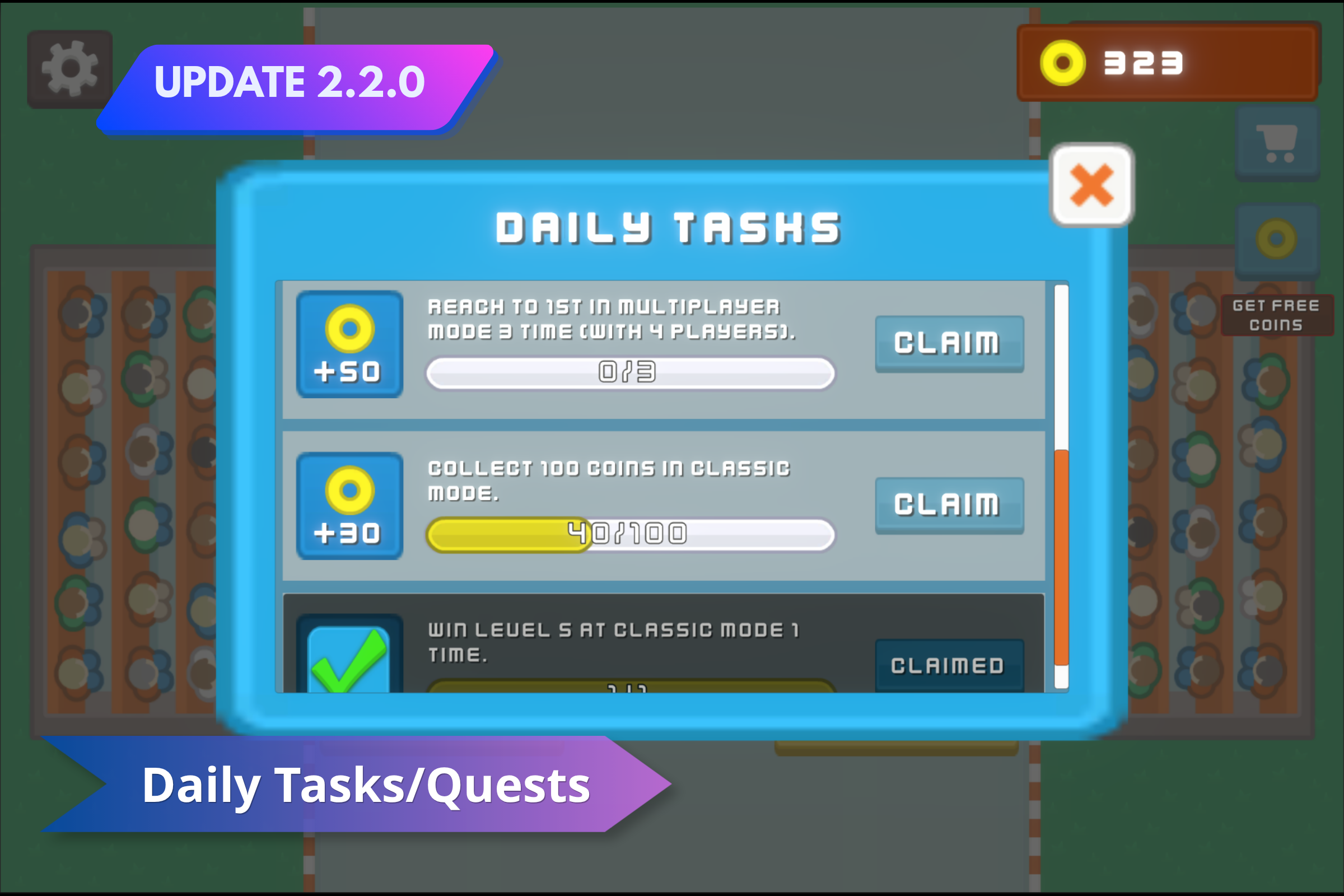 New AI Mode And Daily Tasks System | Update 2.2.0 - 2D Racing ...