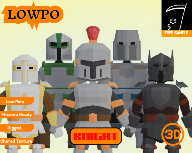 🛡️Medieval Knight Characters Pack Released - LOWPO: Low Poly Medieval ...