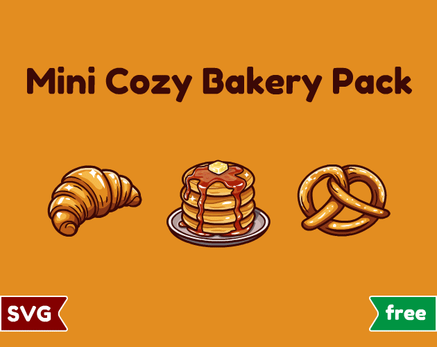 Cartoon Bakery Food Icons (WIP Preview) - Cozy Bakery & Food Icons Pack ...