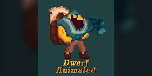 Animated Pixel Art Dwarf Warrior – Character Sprite Pack by doumuten