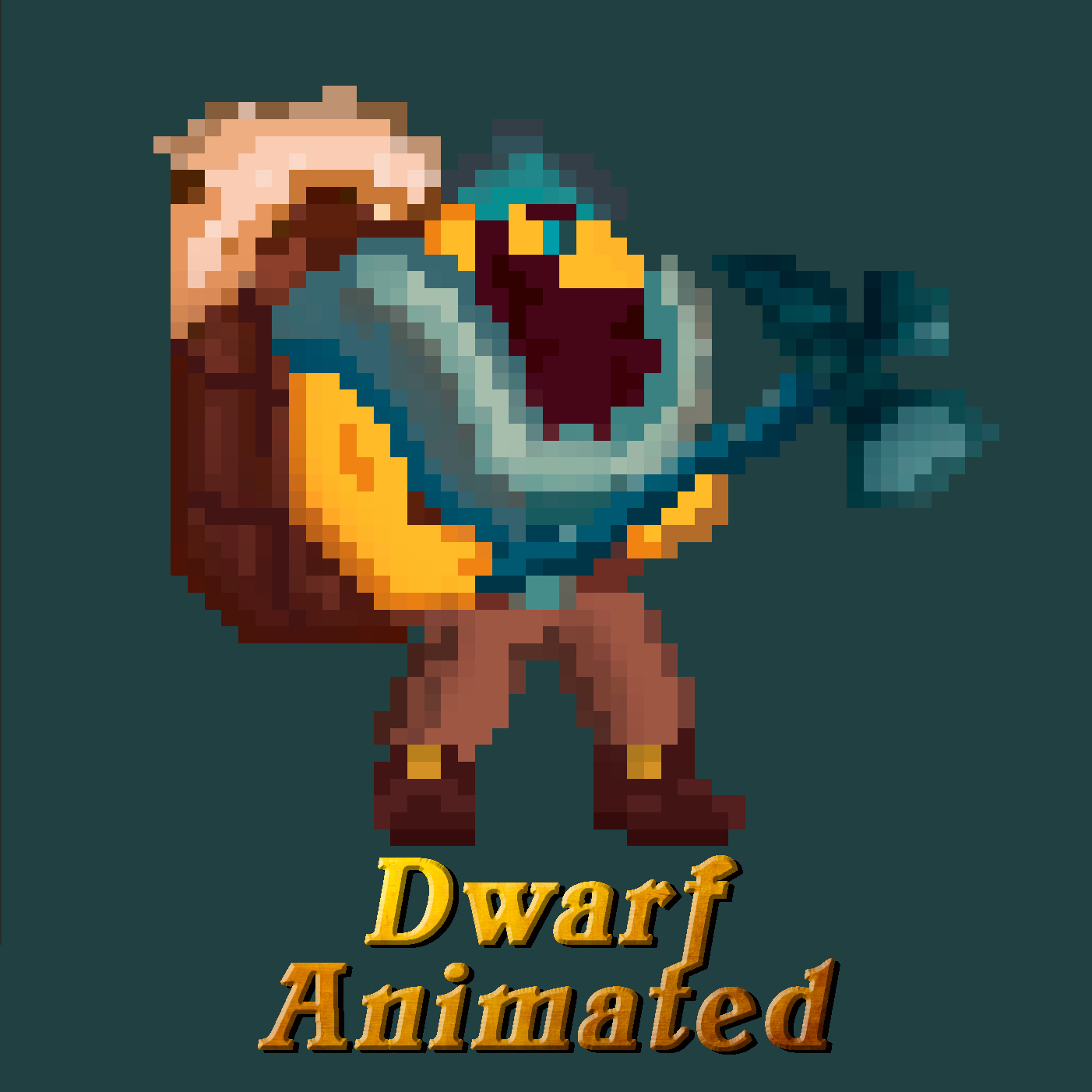 Animated Pixel Art Dwarf Warrior – Character Sprite Pack by doumuten