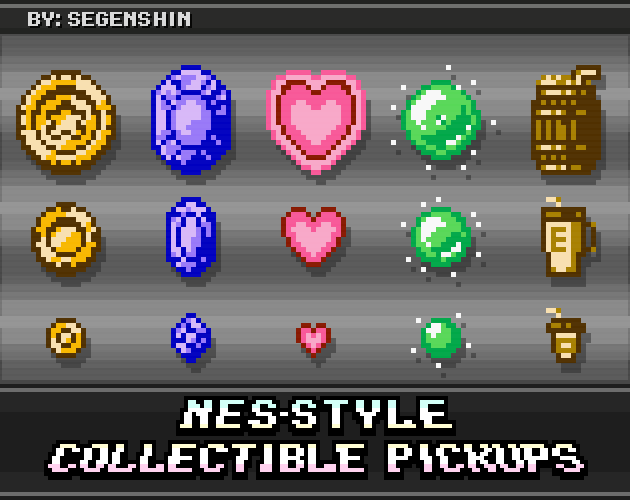 NES Collectible Pickups by Segenshin