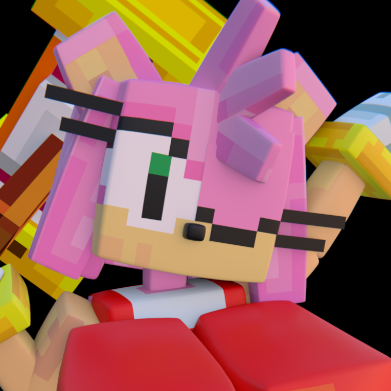 [Blender] Blocky Amy by Octal's Models
