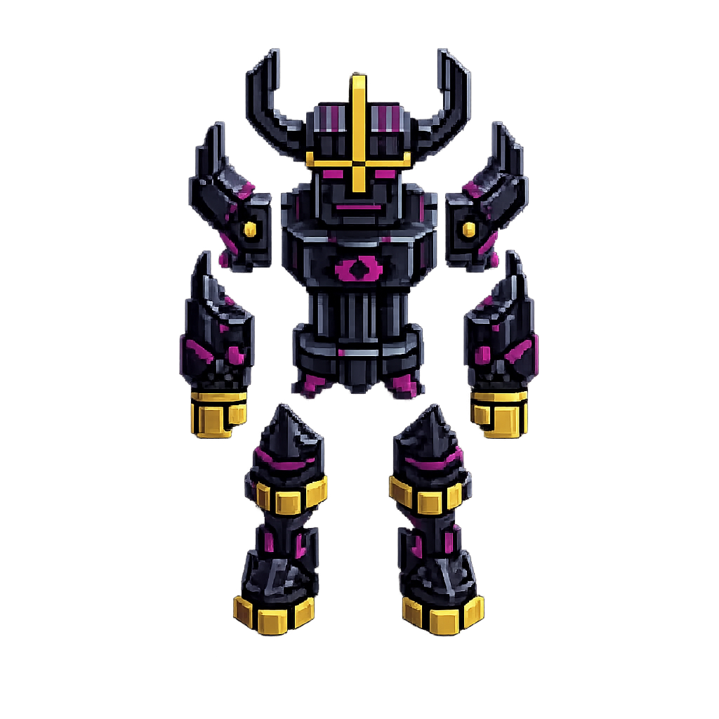 Pixel MegaBot Rigging Concept + SVG (Free) by GareBearProductionz