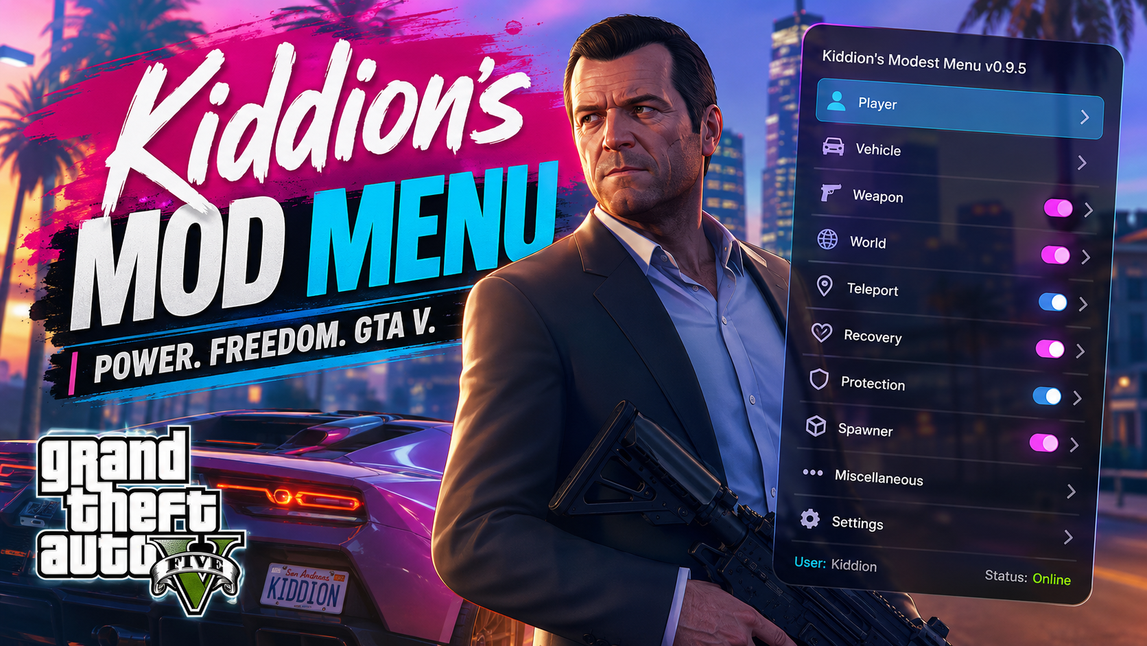 Kiddions Mod Menu GTA V Download BEST GTA V MOD MENU by modder_luvioros