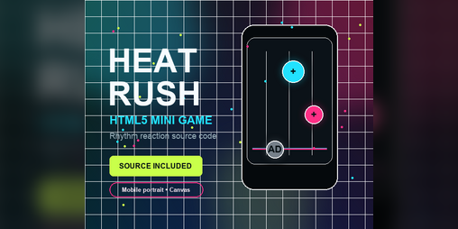 Heat Rush - HTML5 Rhythm Mini Game Source Code by daixingwei