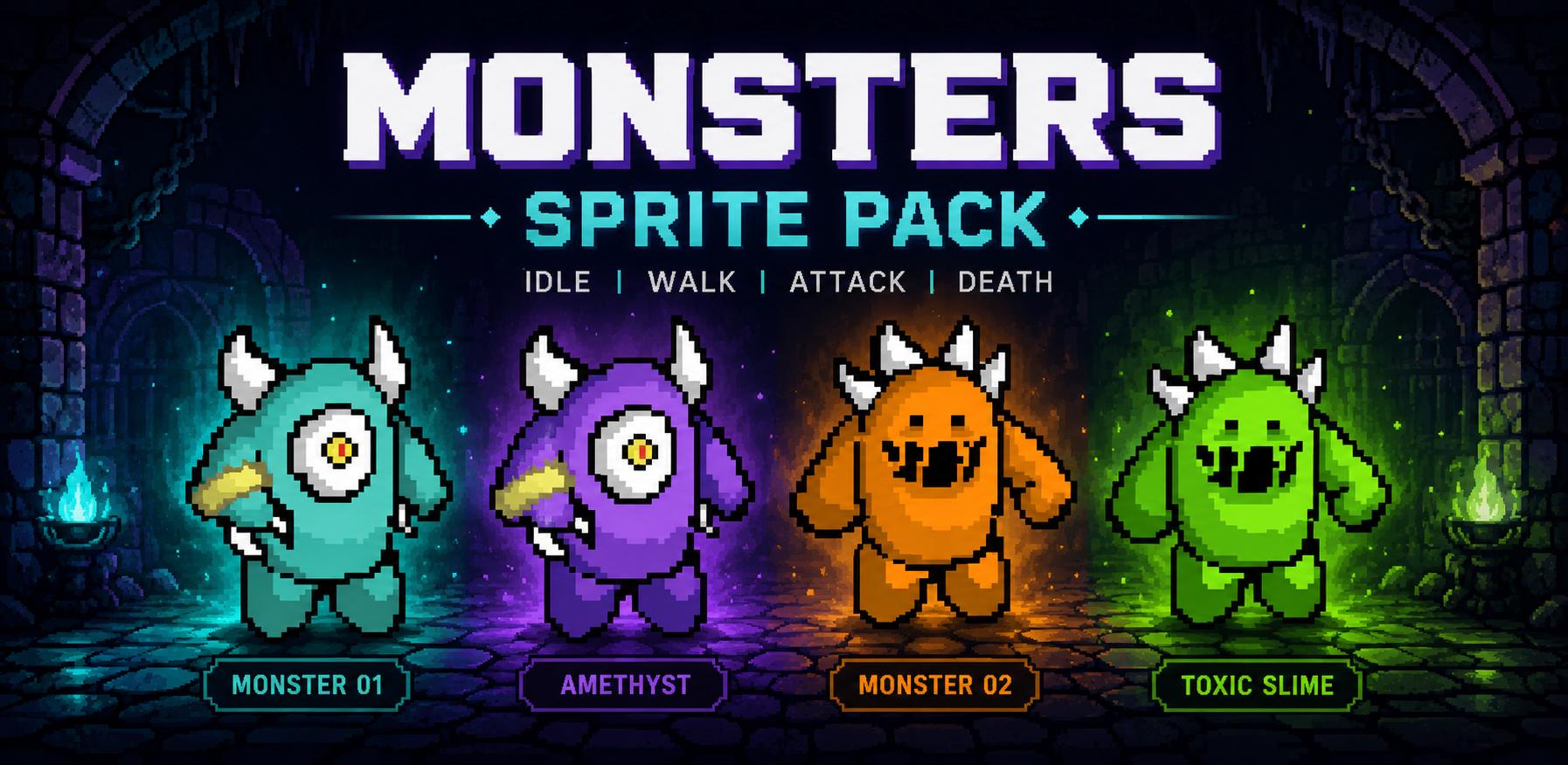 Monsters Spirte Pack by PinoGames