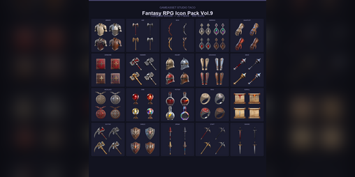 Fantasy RPG Icon Pack Vol.9 Complete Bundle — 900 Icons / 20 Packs by ...