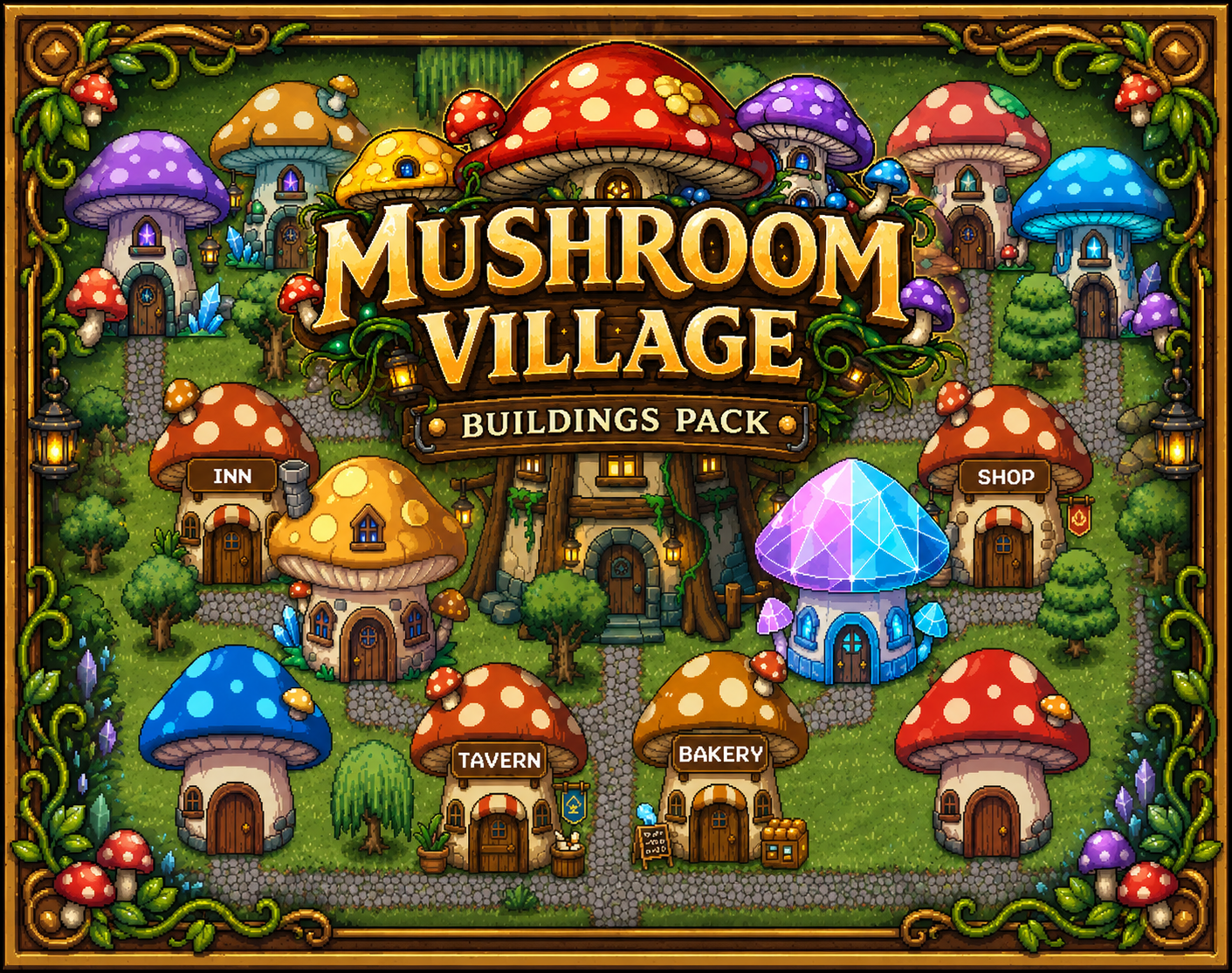 Mushroom Village Buildings Pack by MutterPixel Studio