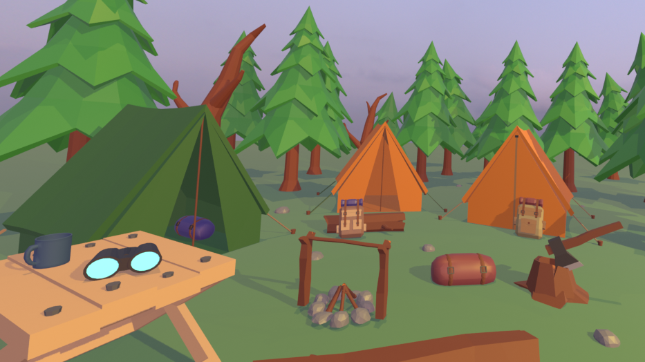 camping pack update V1.1 - new props added ! - Low Poly Camping Pack ...