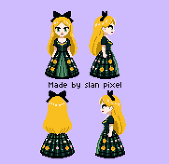 Girl Sprite 3 Directions by Slan