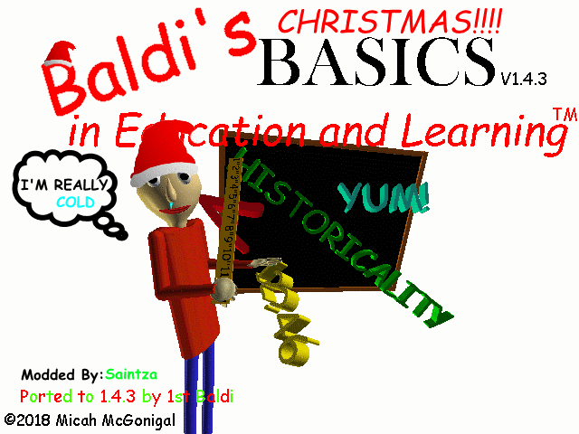 Baldi's Christmas Basics 1.4.3 Port V1 by 1st Baldi
