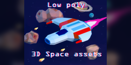 3D Low Poly Space Game Assets by Groovymcgee