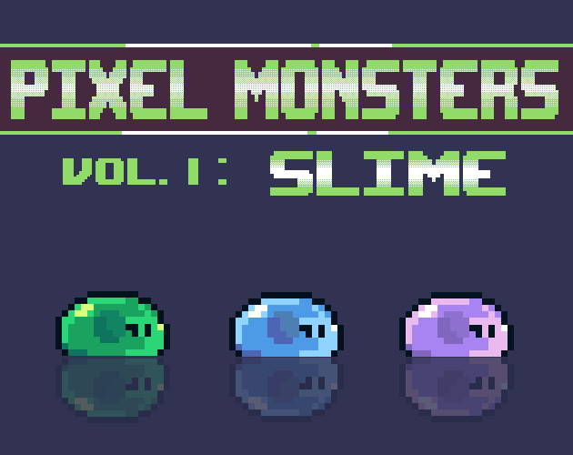 Slime Update - Slime Enemy | Pixel Monsters Vol.1 by elesrech