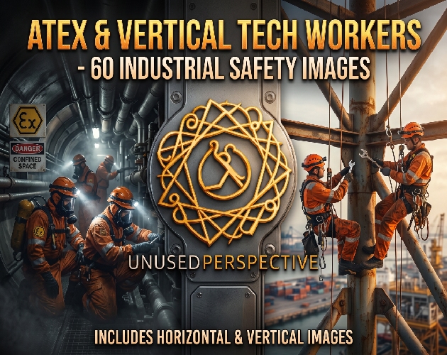 ATEX & Vertical Tech Workers – 60 Professional Industrial Safety Images ...