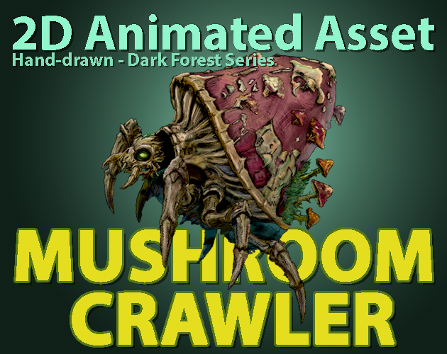 Mushroom Crawler - Animated 2D Enemy Asset by colingx