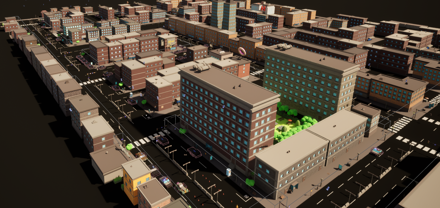 Modular City Buildings Pack - 3D Assets for Games by redskybox