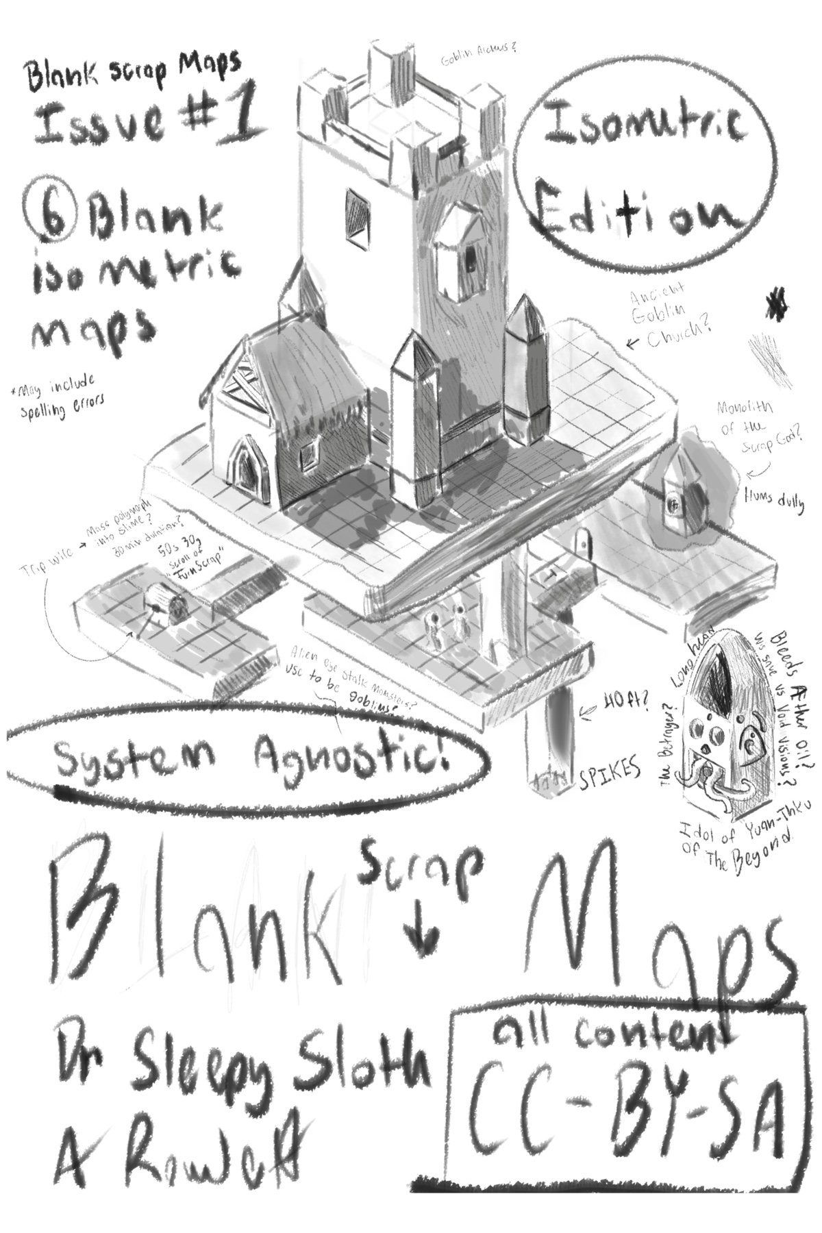 Blank Scrap Maps Issue #1 : Isometric Edition by Dr. SleepySloth