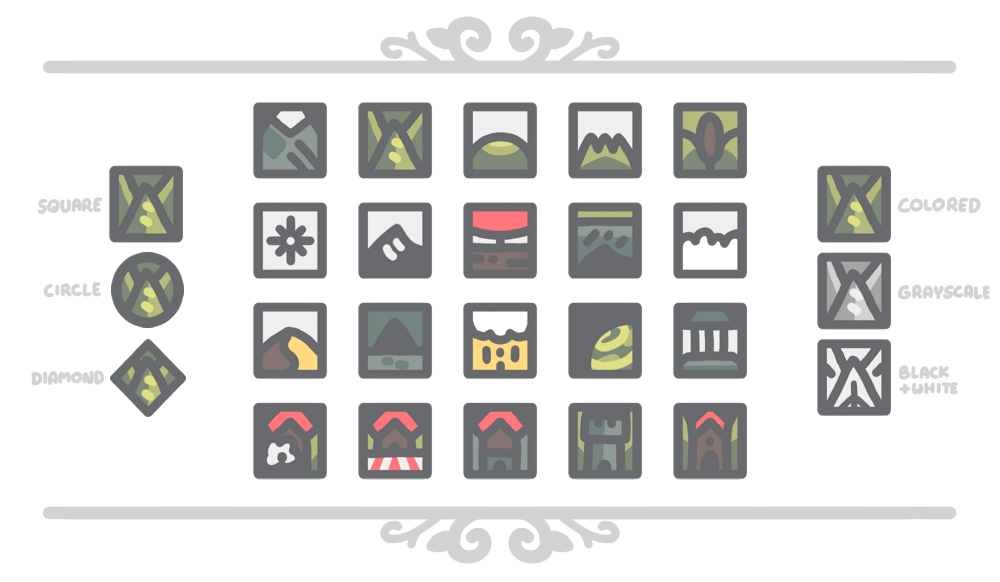 Isle of Lore 2: Terrain Icons by Steven Colling