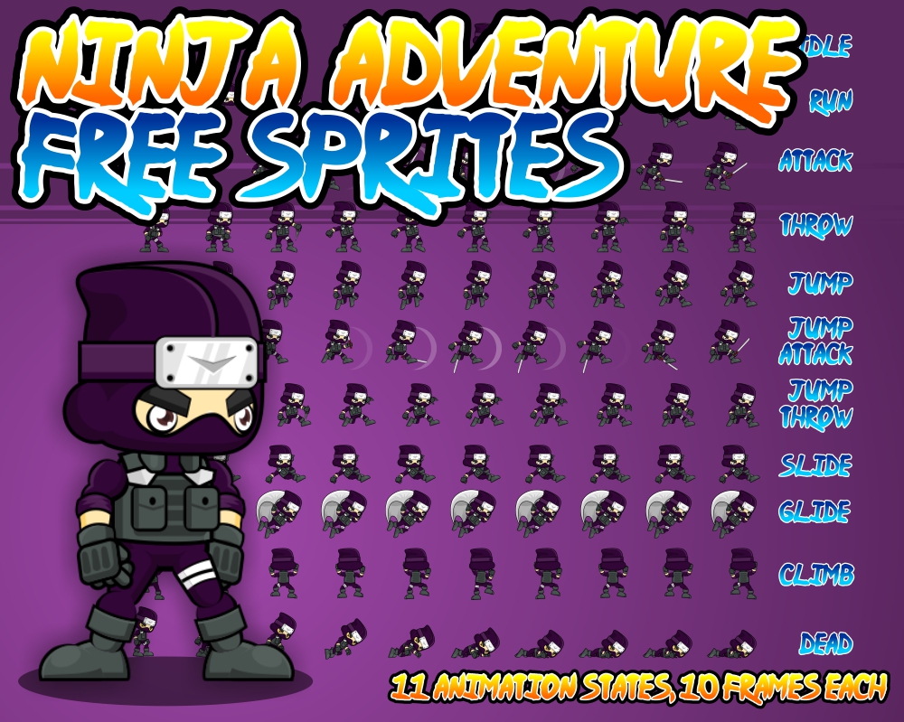 Ninja Adventure - Free Sprites by pzUH