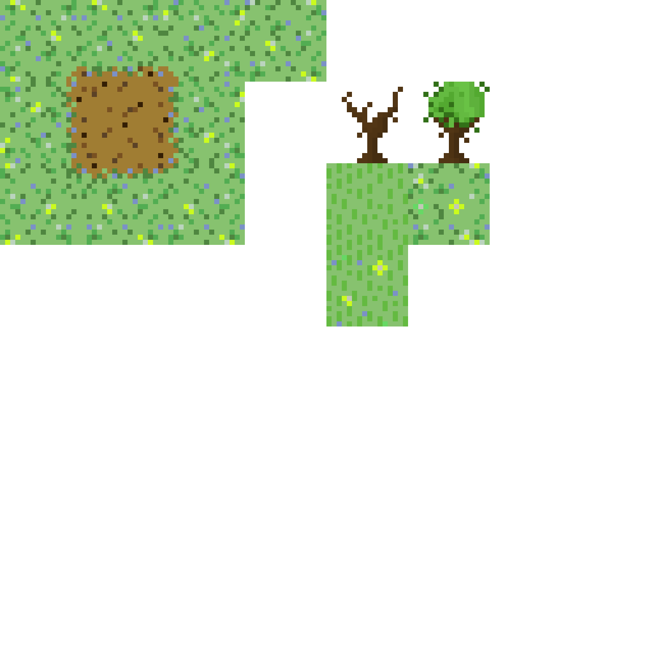 very small grass-based 16x16 topdown tileset by HeyImAld