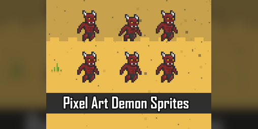 2D Pixel Art Demon Sprites by Elthen's Pixel Art Shop