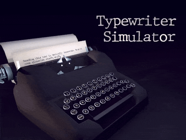 Typewriter Simulator by adam pype, ViktorRKraus