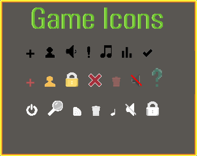 Game Icons Pixel Art by LucaPixel