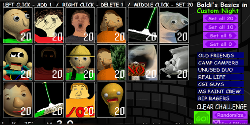 Baldi's Basics in Custom Night (itch.io) by KayipKux