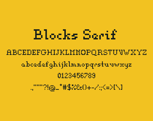 Blocks Pixel Font by Dacosta