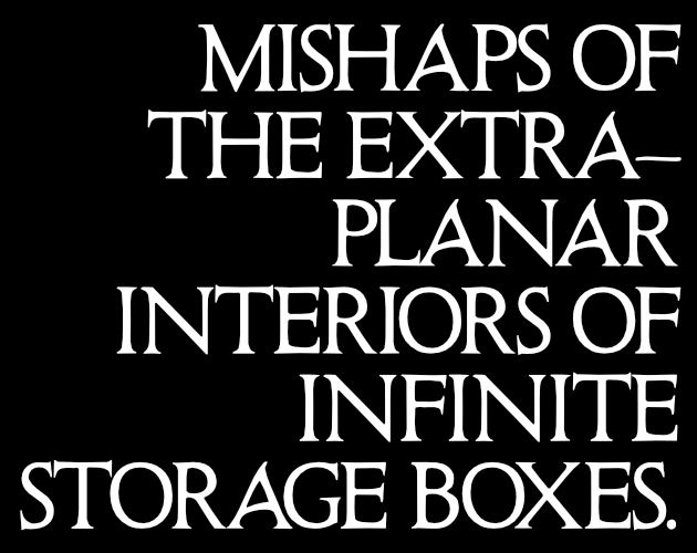 Mishaps of the Extra—Planar Interiors of Infinite Storage Boxes by ...