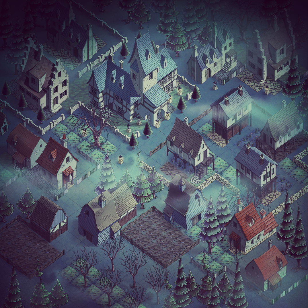 Spooky Town 2D Isometric Assets by Sev_4