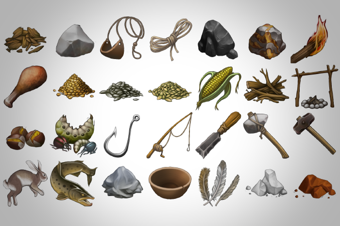 Prehistoric Icons Pack - 50 icons by RRFreelance