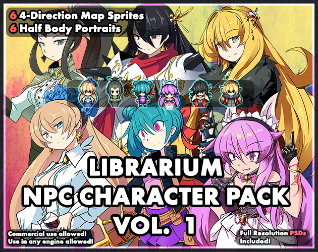 Librarium NPC Character Pack I by Aekashics