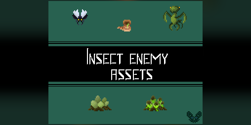 Animated insect enemy assets by Cheshire