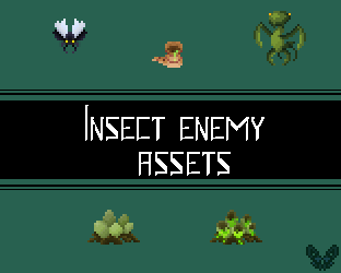 Animated insect enemy assets by Ponk
