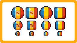 Pixelart Flags of the world (200 spritesheets + animations) by Reff Pixels