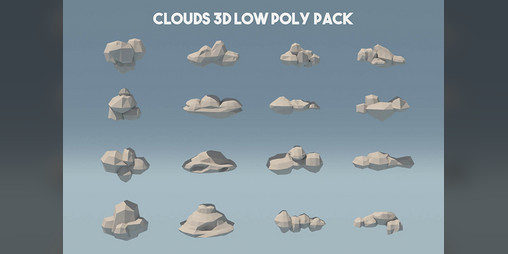 Clouds 3D Low Poly Pack by Free Game Assets (GUI, Sprite, Tilesets)