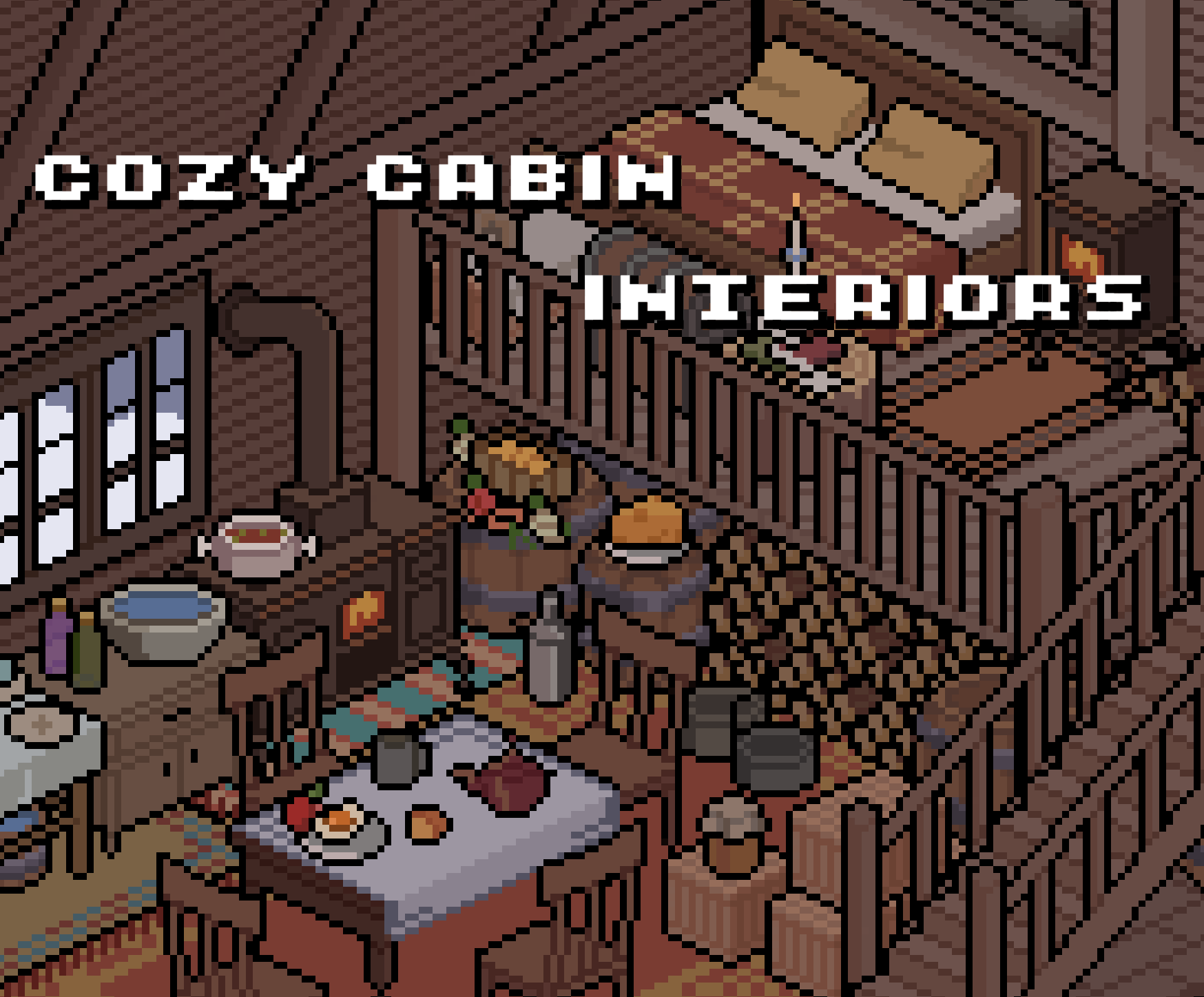 Cozy Cabin Interiors - Isometric Pixel Art Assets by sythpixie
