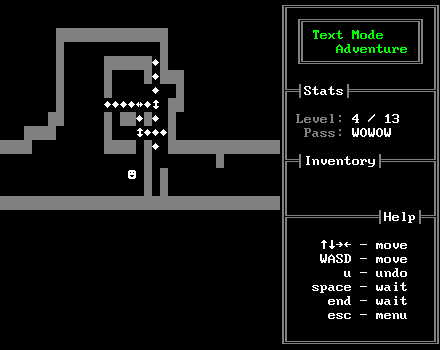 Text Mode Adventure by metamechanical