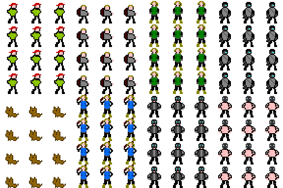 Minimalistic, static RPG Sprites by Crazy duck games
