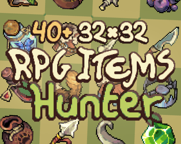 40+ 32x32 Hunter RPG Items by RunninBlood