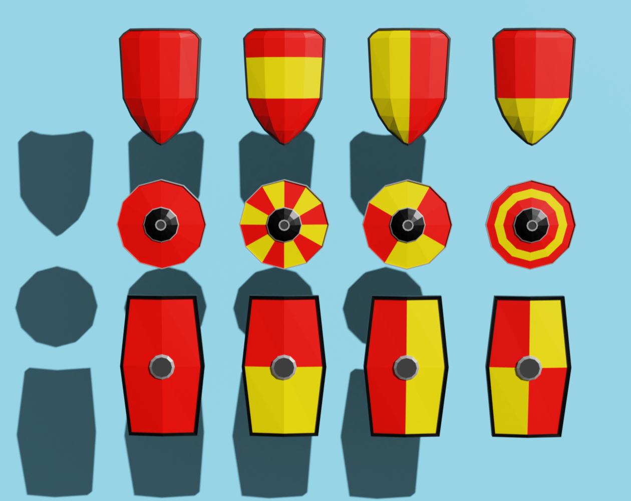 Low Poly Shield Pack by De Alpe Game Art